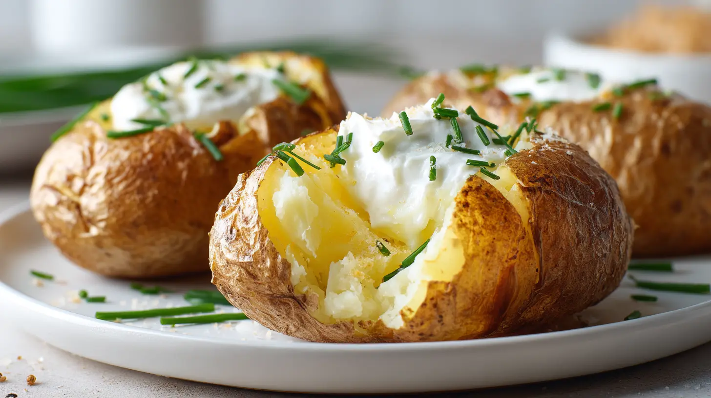 Baked Potatoes in Air Fryer - Crispy Skin, Fluffy Inside