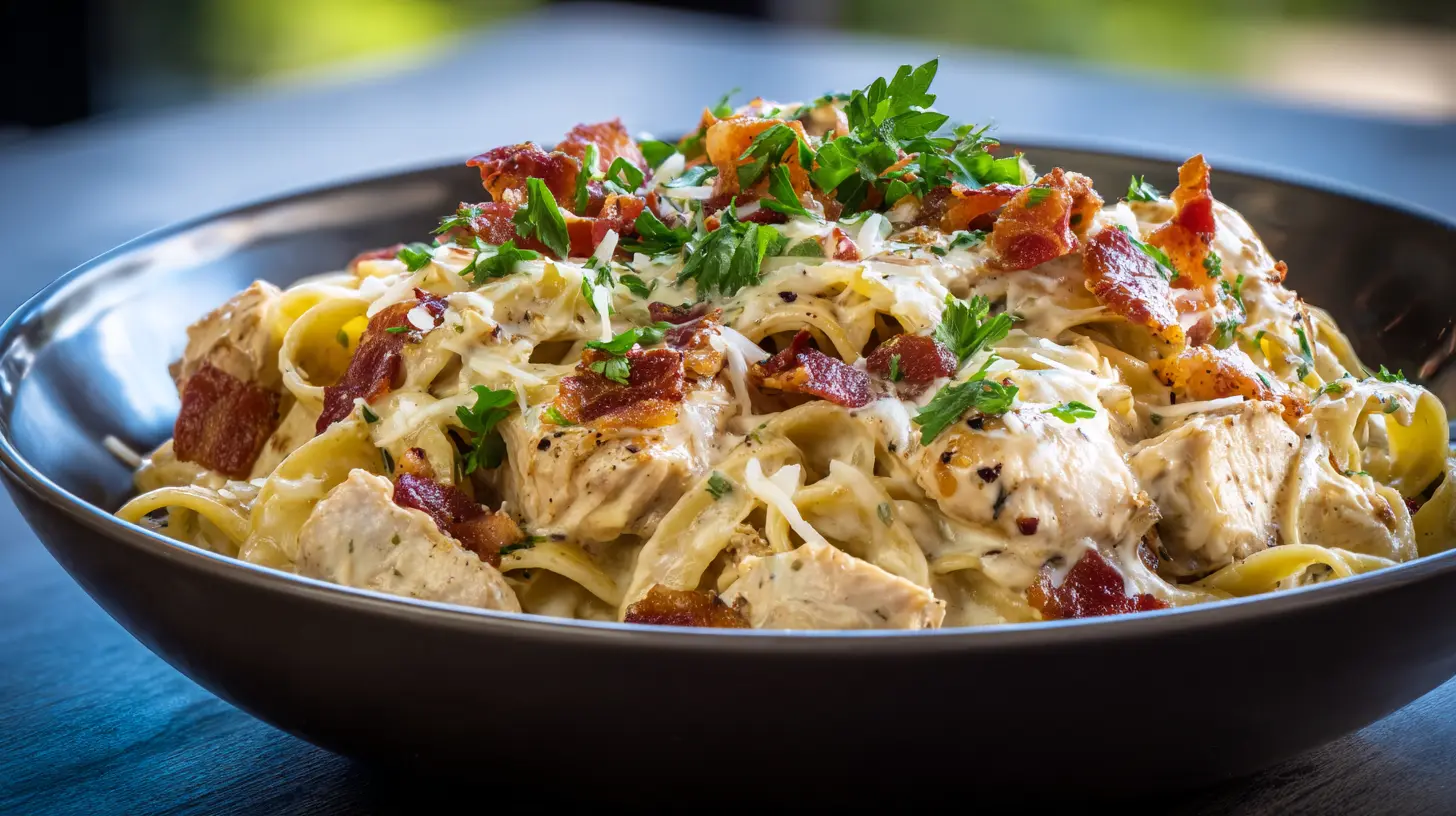 Chicken Bacon Ranch Pasta - Easy Creamy Dinner Recipe