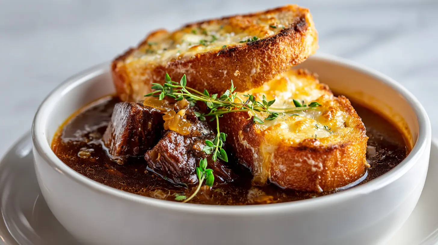 French Onion Short Rib Soup Recipe - Slow Cooked & Rich