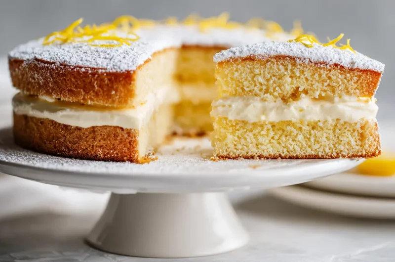 Italian Lemon Cream Cake Recipe - Layered Lemon Dessert