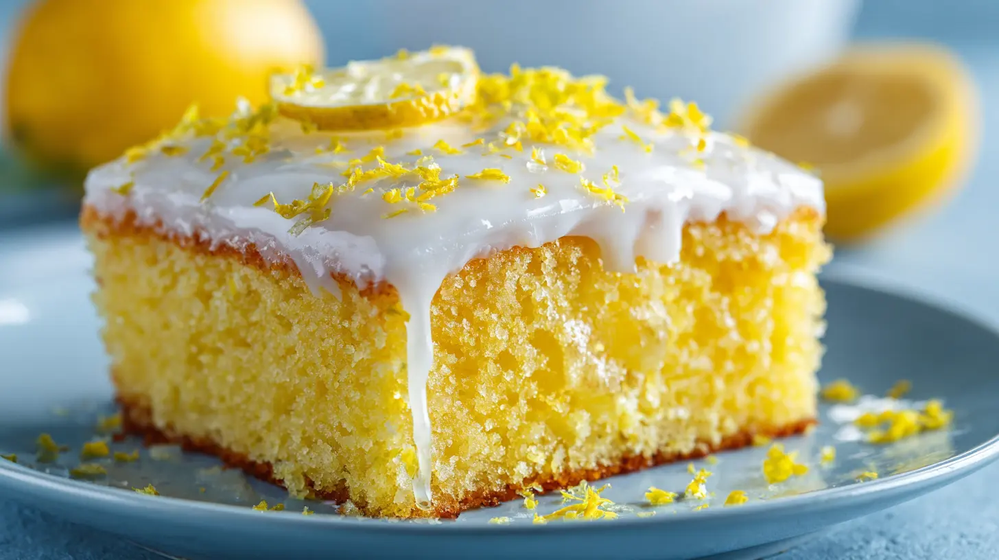Lemon Poke Cake Recipe - Moist Poke Cake Lemon Dessert
