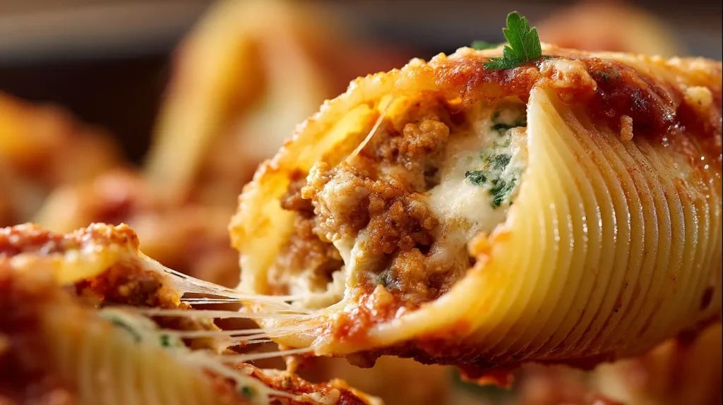 Stuffed Shells with Sausage - Easy Italian Dinner Recipe