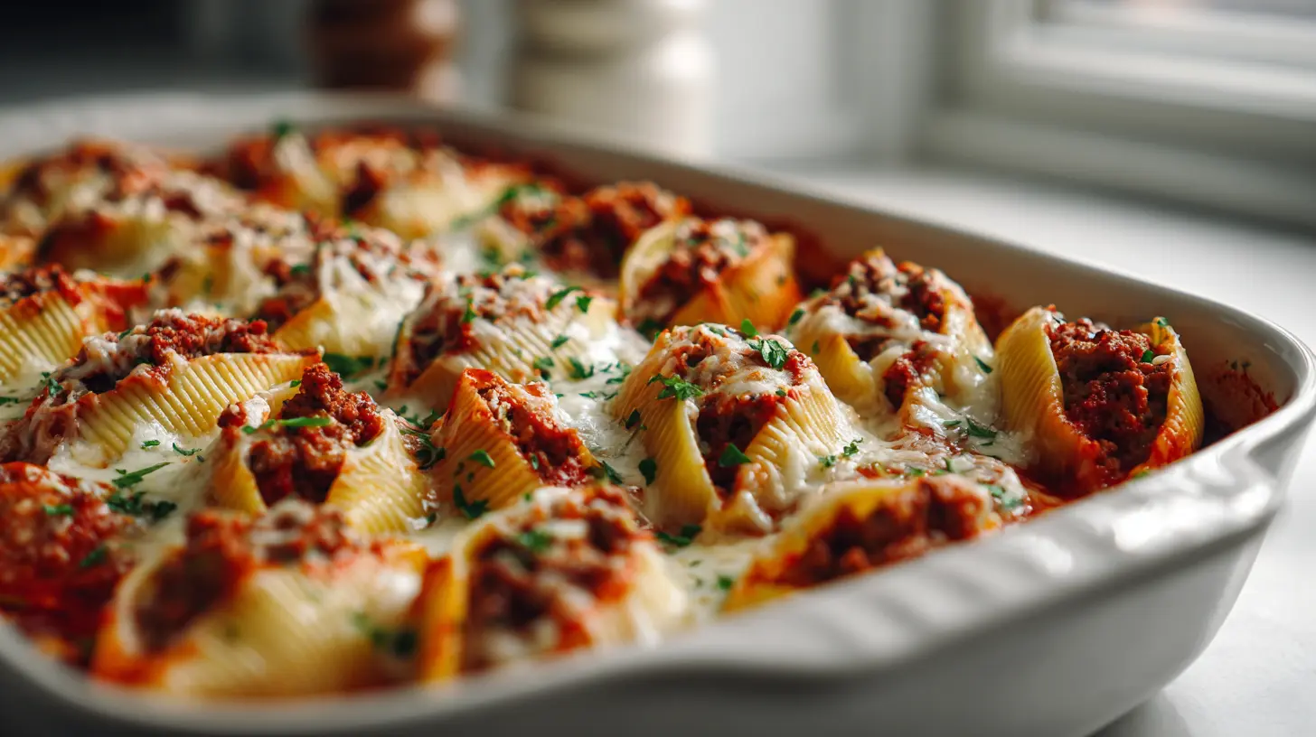 Stuffed Shells with Sausage - Easy Italian Dinner Recipe