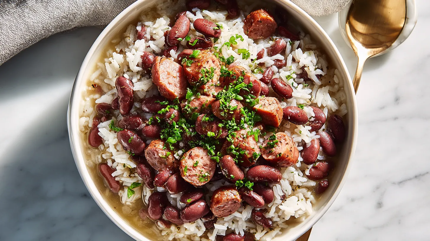 Best Red Beans and Rice Recipe (Easy Southern Crockpot Version)