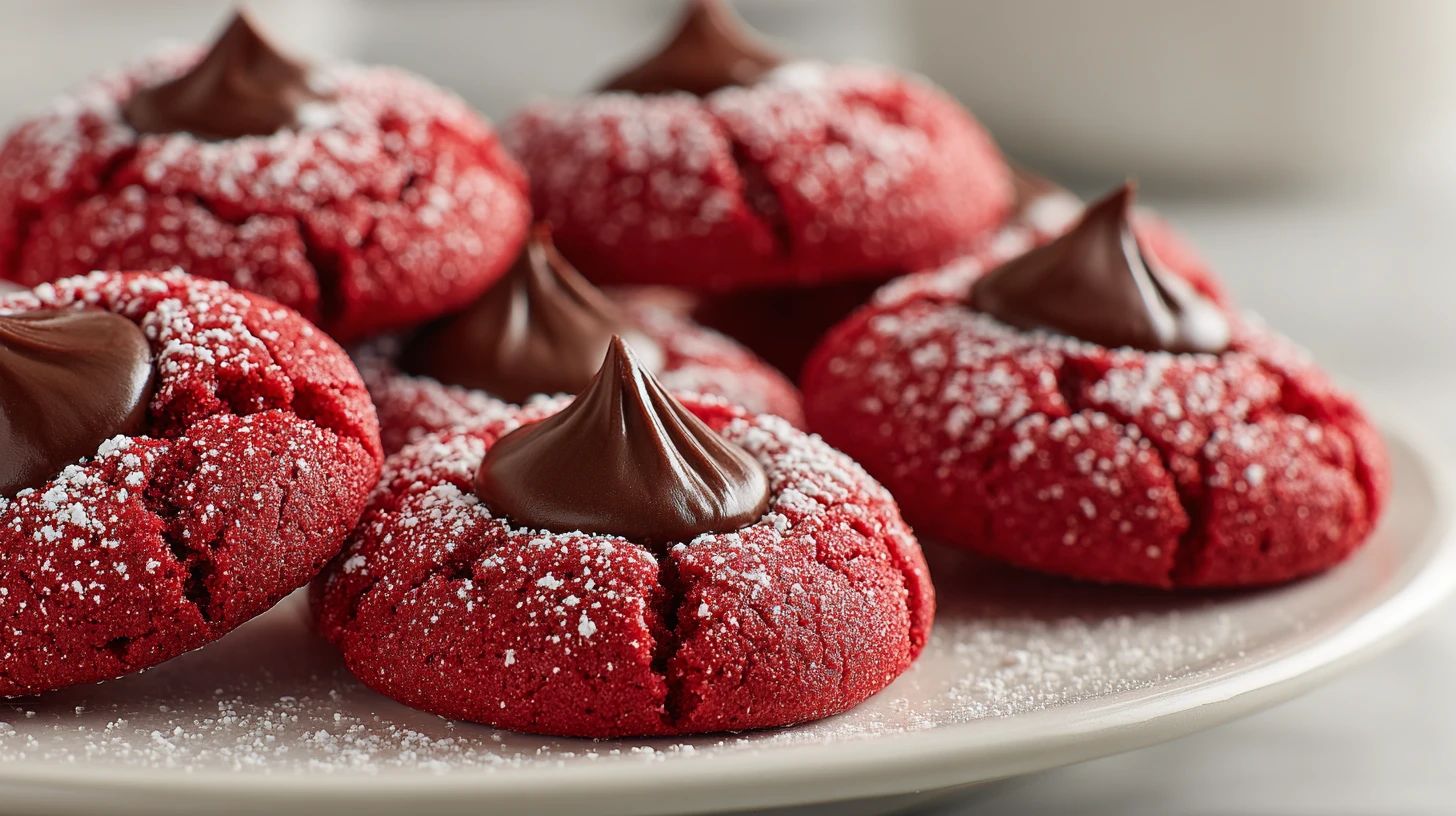 Easy Red Velvet Kiss Cookies Recipe - Soft Holiday Baking